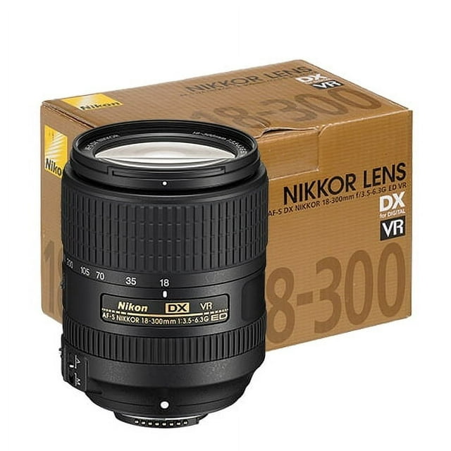 Nikon Wide Angle Camera Zoom 18-300mm f/3.5-6.3G ED VR AF-S DX Nikkor ...
