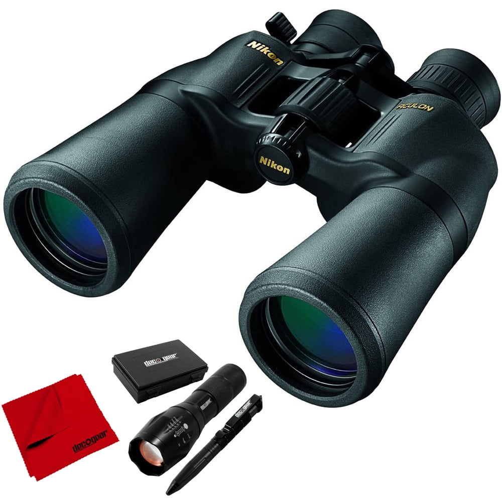 Nikon ACULON 10-22x50 Zoom Binoculars Bundle, Tactical Flashlight, Pen ...