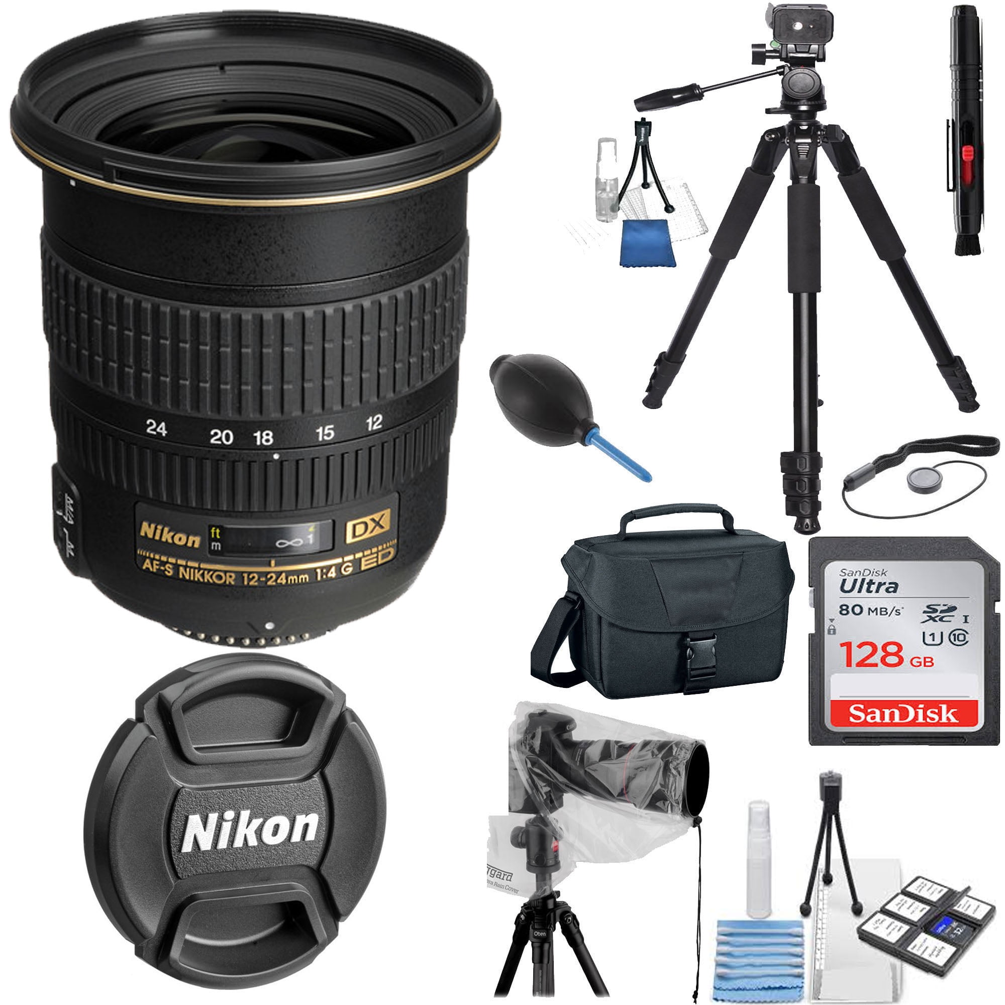 Nikon AF-S DX Zoom-NIKKOR 12-24mm f/4G IF-ED Lens Rain Bundle - Walmart.com