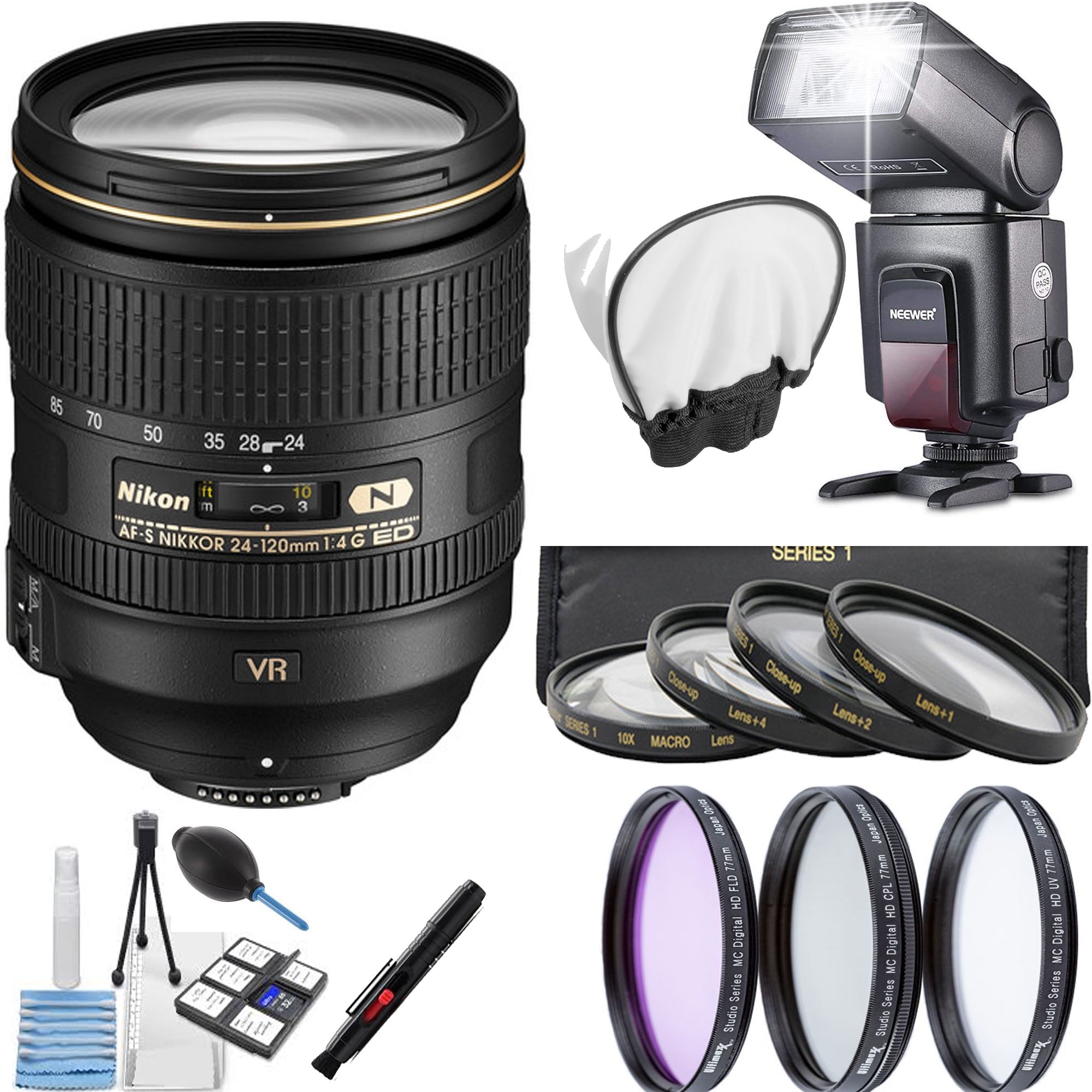 Nikon AF-S NIKKOR 24-120mm f/4G ED VR Zoom Lens with Universal Flash ...