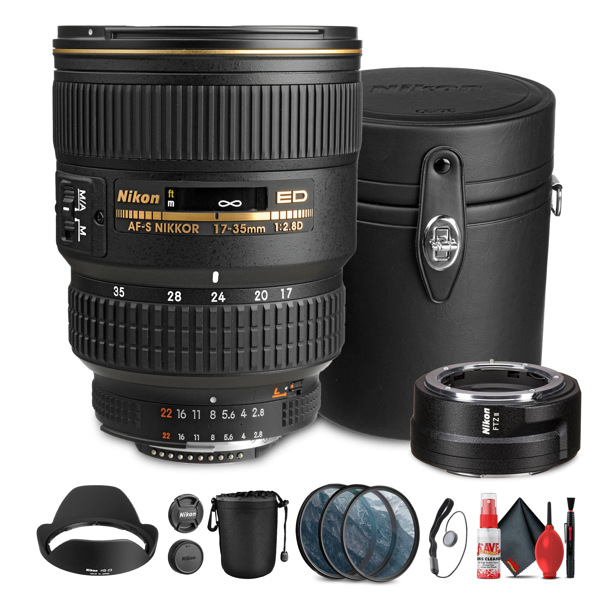Nikon AF-S 17-35mm f/2.8D IF-ED Wide Angle Zoom Lens Autofocus Bundle ...