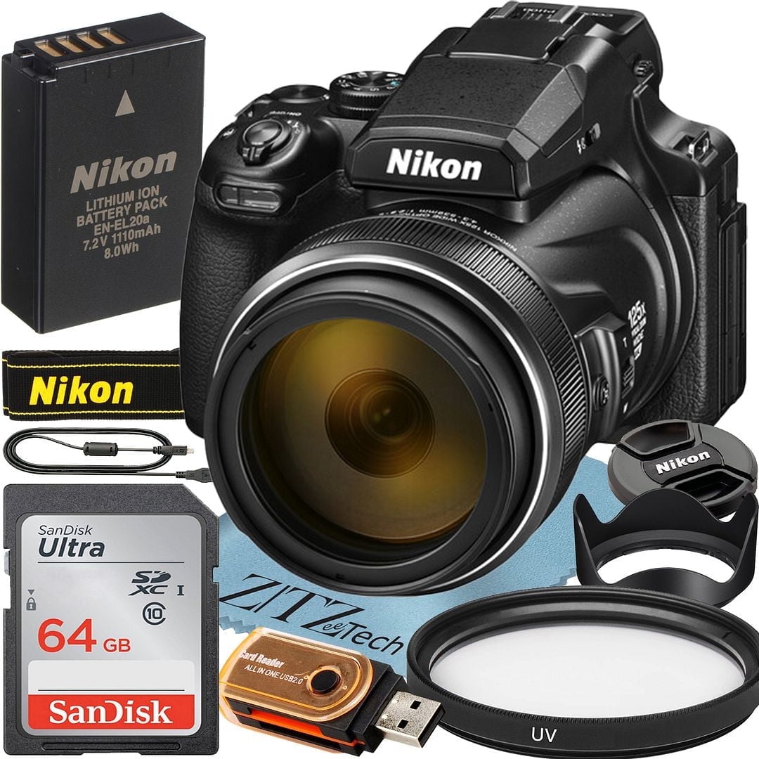 Nikon COOLPIX P1100 125x Super Zoom Compact Digital Camera + SanDisk ...