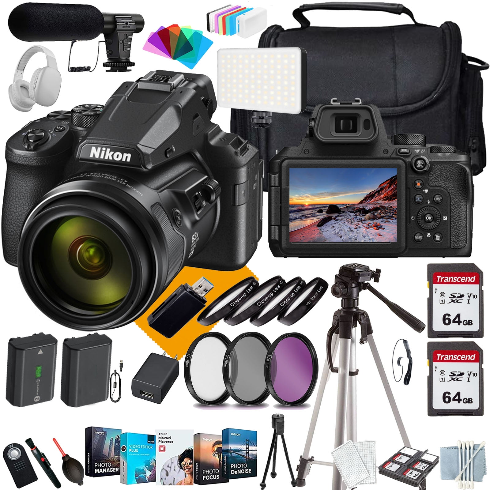 Nikon COOLPIX P950 Camera Bundle: 83x Zoom, 24-2000mm Lens, 128GB ...