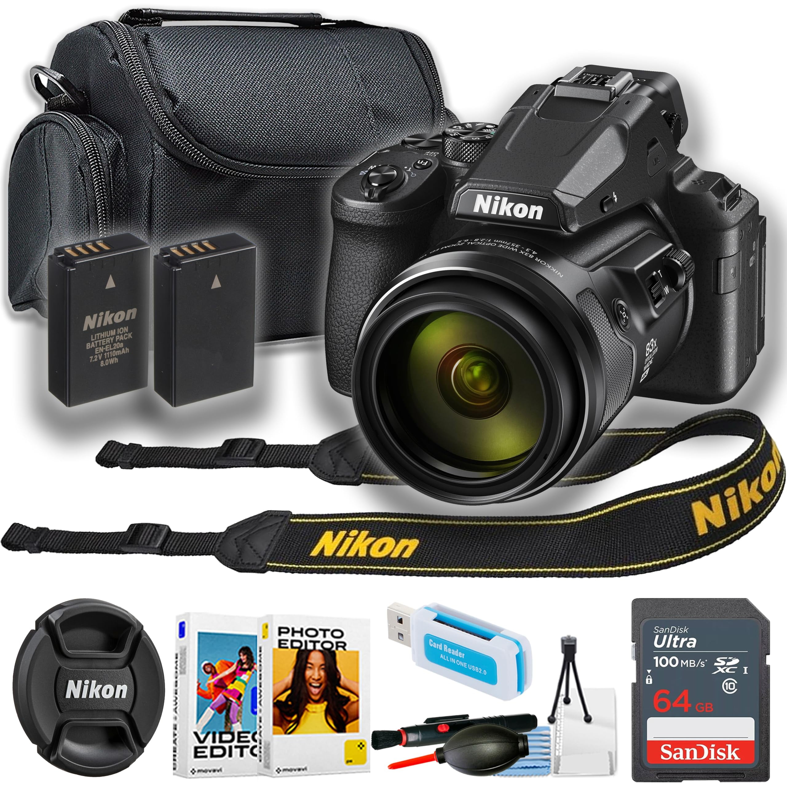 Nikon COOLPIX P950 Digital Camera + SanDisk 64GB Ultra Memory Card ...