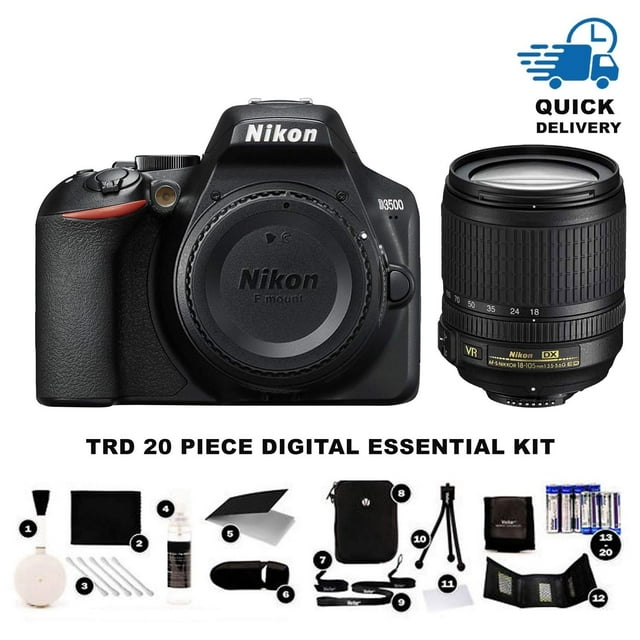 Nikon D3500 DSLR Camera: Professional Dual Lens Bundle - AF-P DX NIKKOR ...