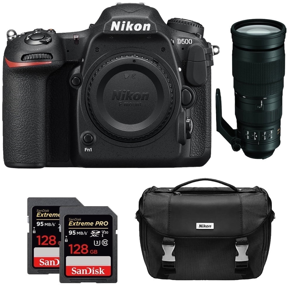 Nikon D500 CMOS DX DSLR Camera w/ 4K Video (Body) + 200-500mm f/5.6E ED ...