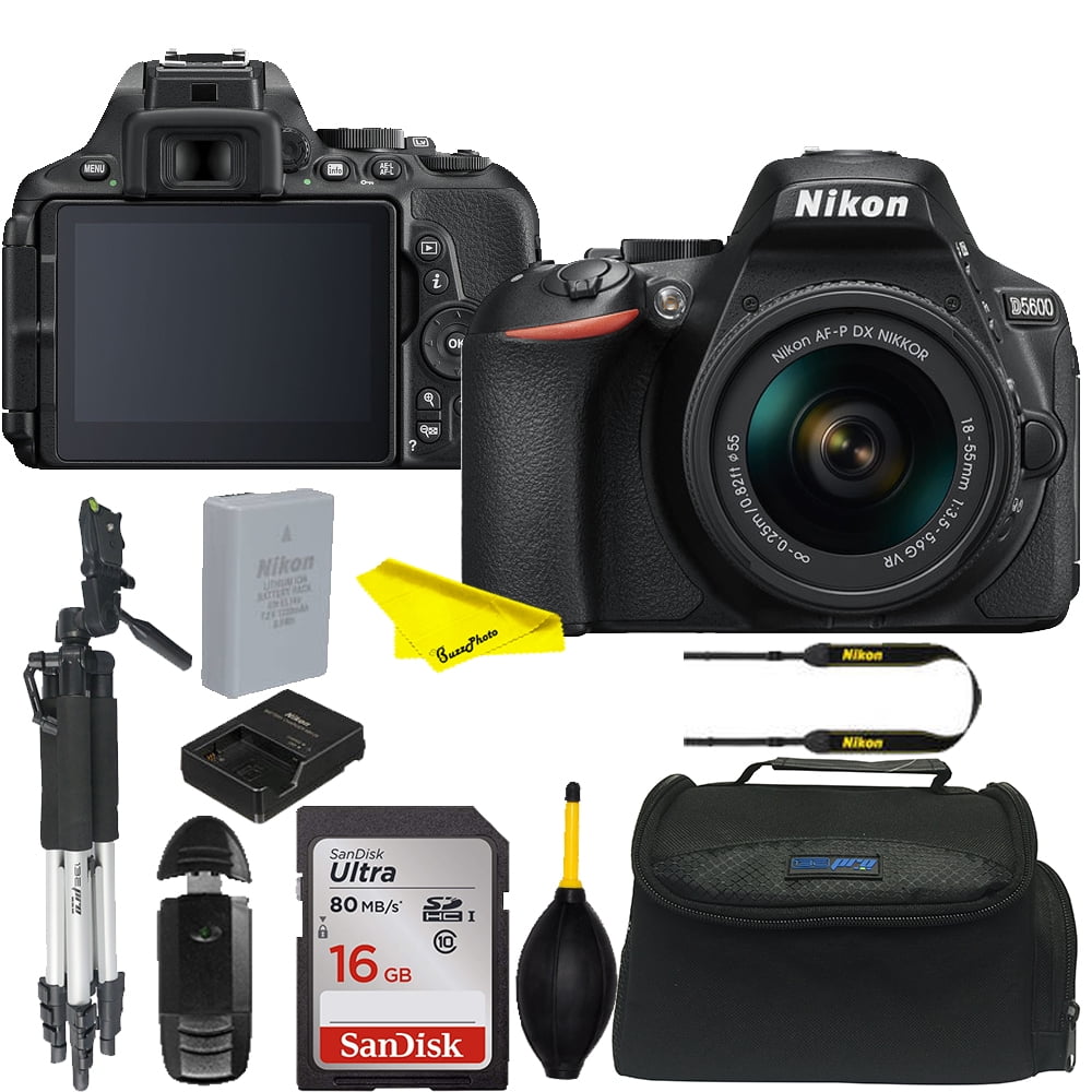 Nikon D5600 DSLR Camera with 18-55mm Lens intermediate bundle - Walmart.com