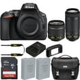 Nikon D5600 DSLR Camera with 18:55mm and 70:300mm Lenses | Sandisk 32GB ...