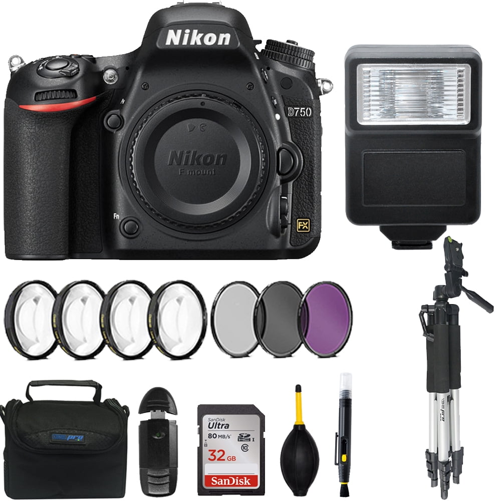 Nikon D750 DSLR Camera (Body Only) with Buzz-Photo essential Kit ...