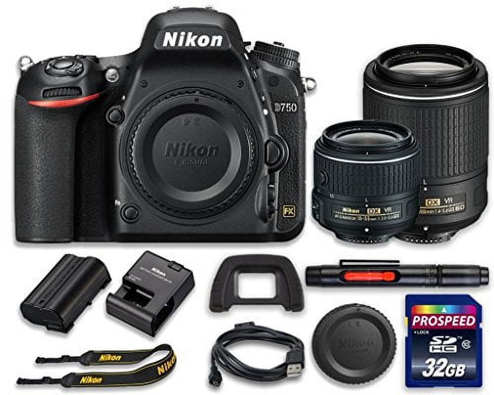 Nikon D750 Digital SLR Camera with Built-In Wi-Fi + Nikon AF-S DX ...