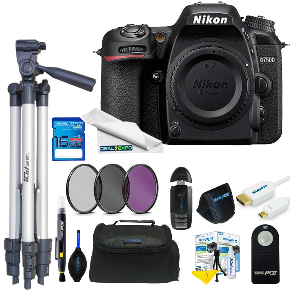 Nikon D7500 DSLR Camera (Body) + Expo Basic Kit - Walmart.com