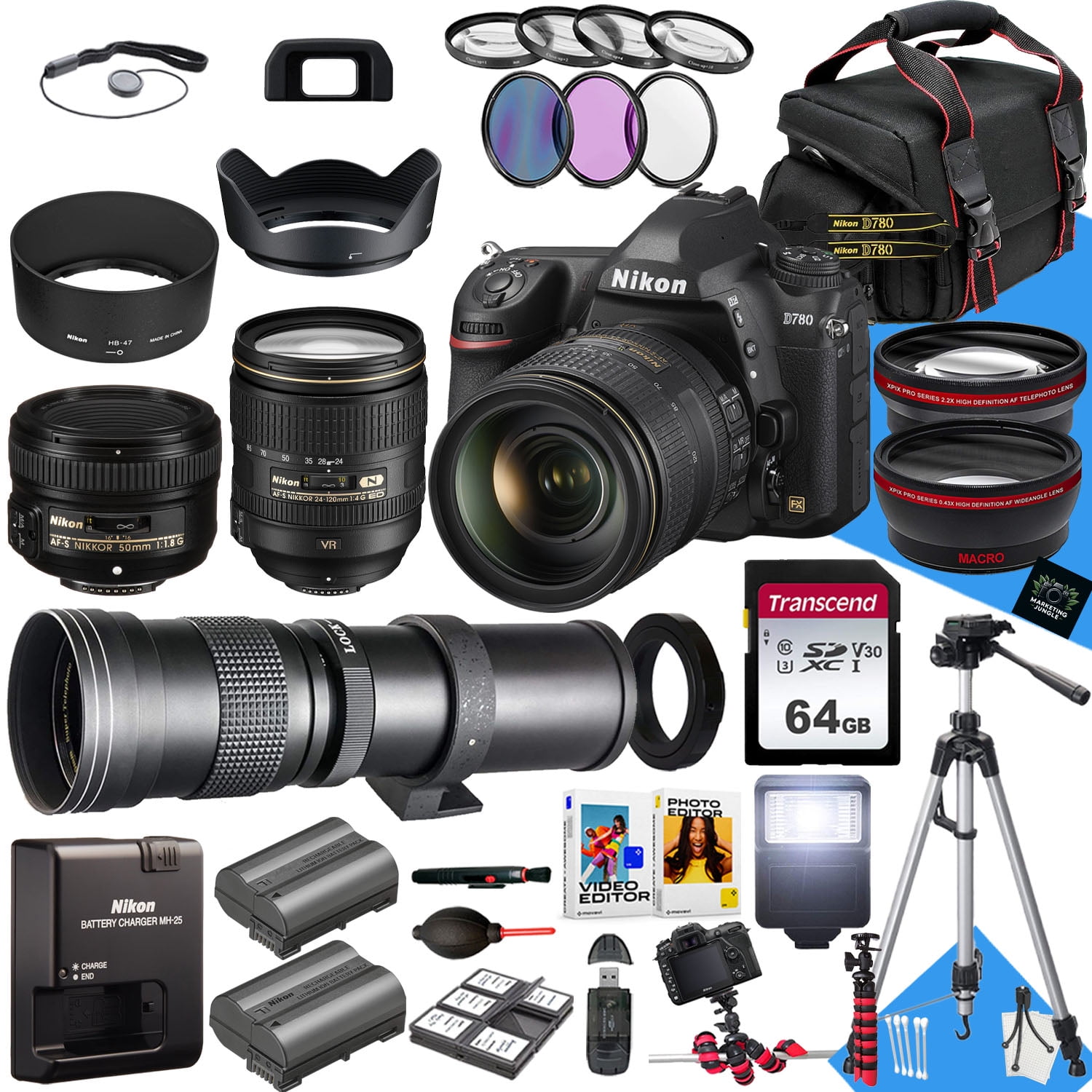Nikon D780 DSLR Camera with AF-S DX 18-140mm f/3.5-5.6G ED VR Lens, AF ...
