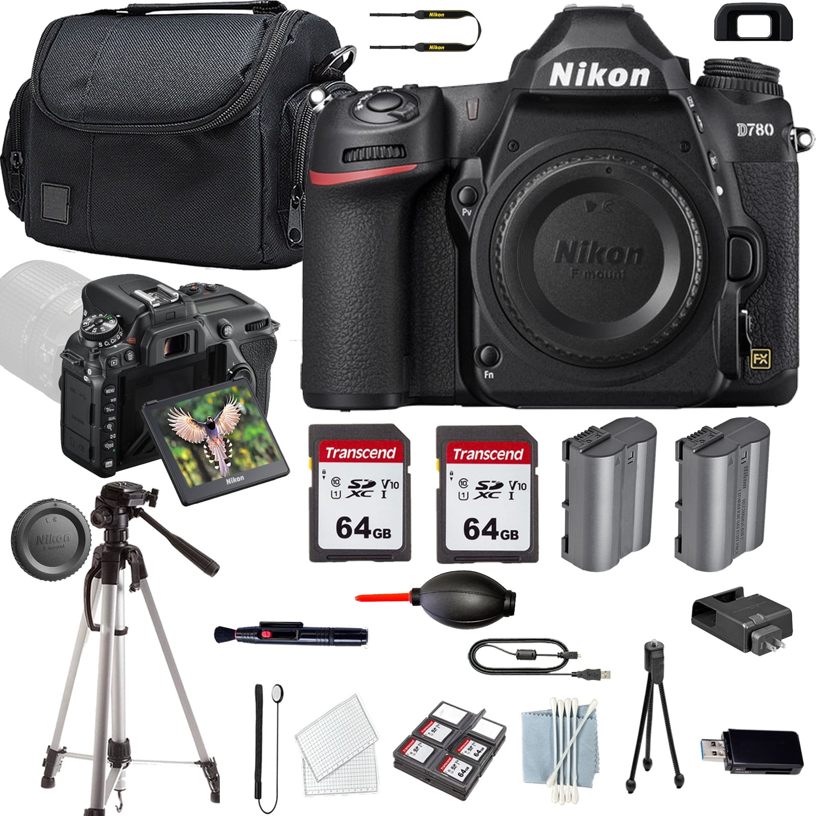Nikon D780 DSLR Camera Bundle with Bluetooth, Accessories Kit, Extra ...