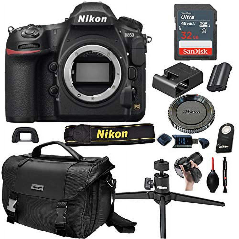 Nikon D850 DSLR Camera Body, 32GB Card, Tripod, Case & More - Al's ...