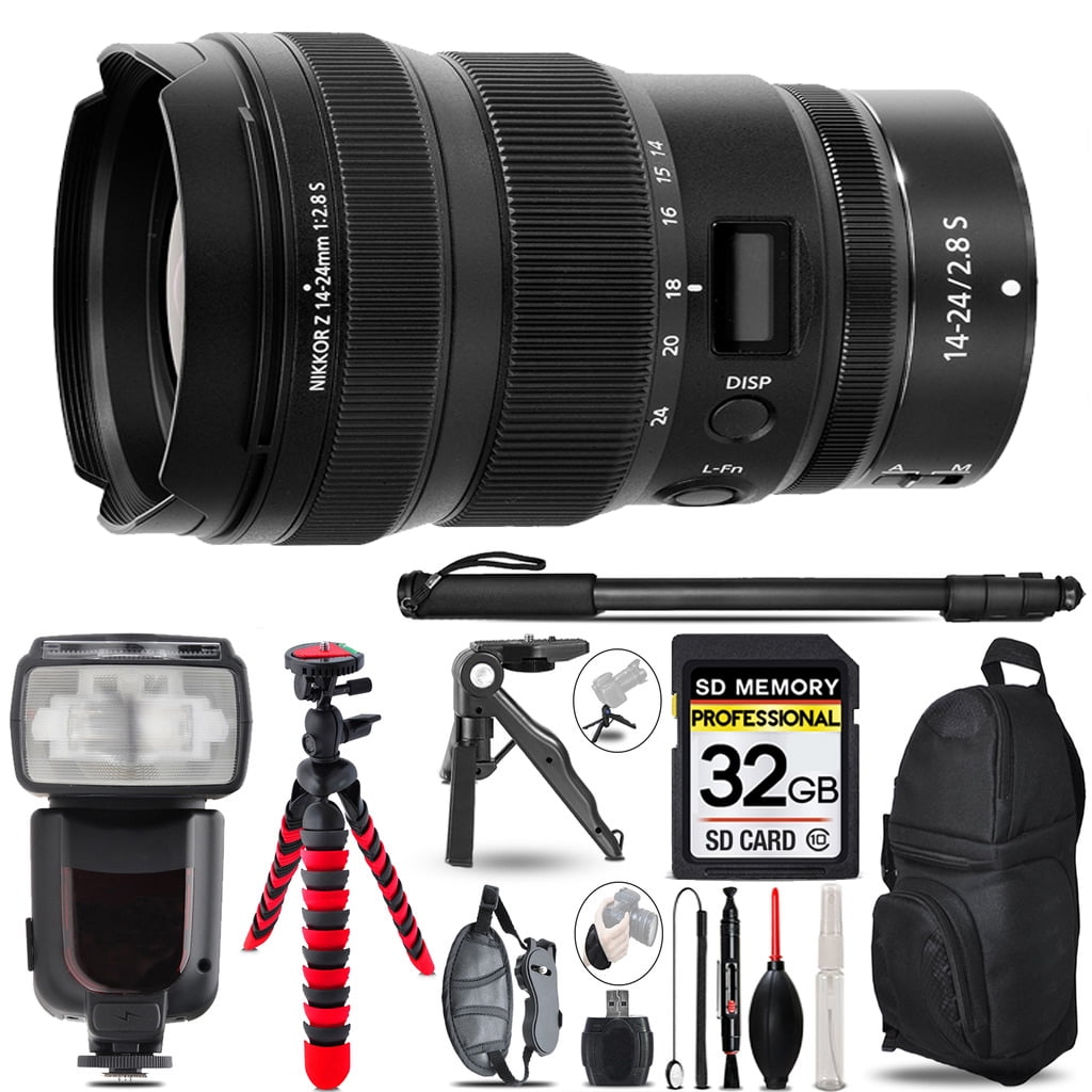 Nikon NIKKOR Z 14-24mm f/2.8 S Lens- + Professional Flash Nikon NIKKOR Z 14-24mm f/2.8 S Lens- + Professional Flash