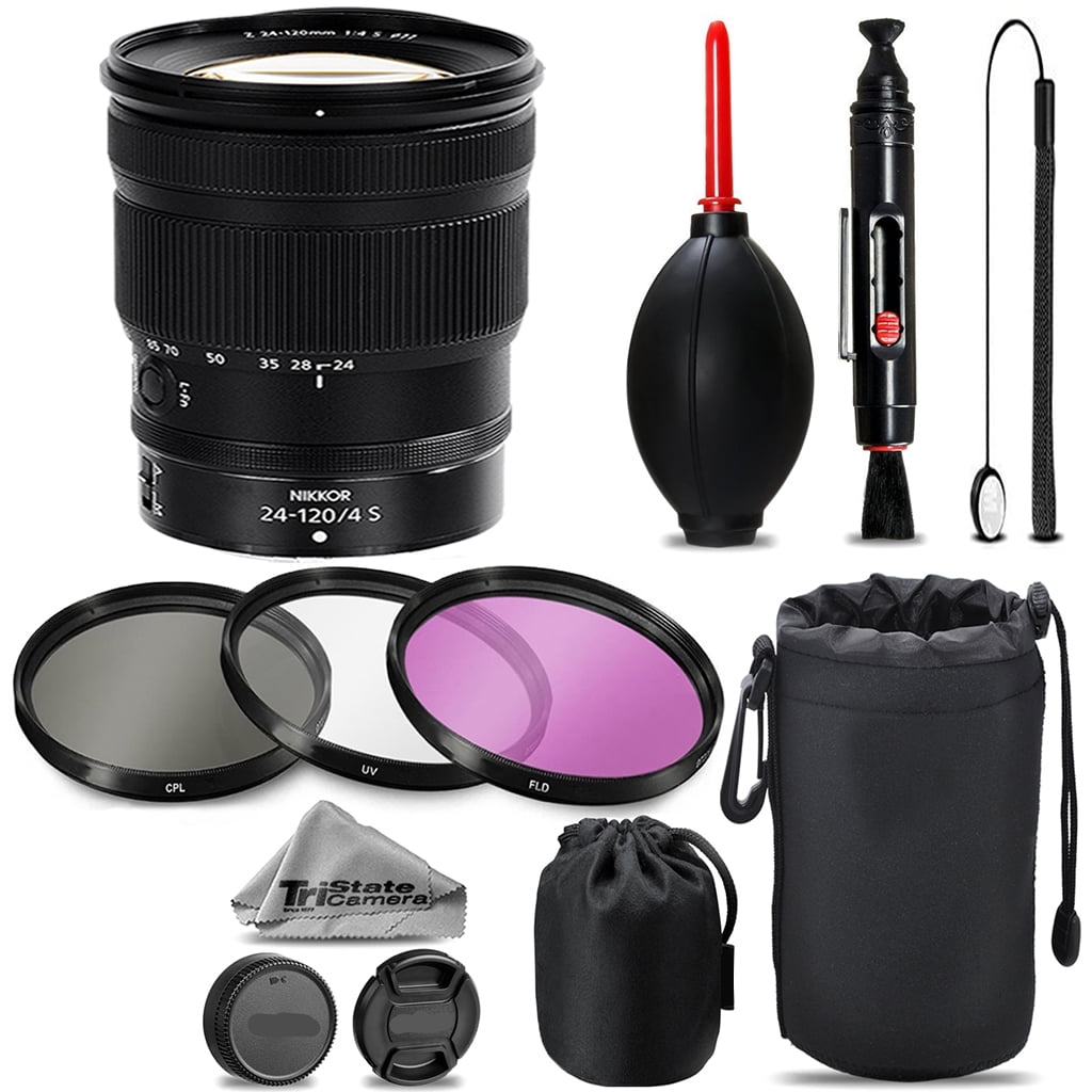 Nikon NIKKOR Z 24-120mm f/4 S Lens + UV + FLD + CPL + Blower Brush ...