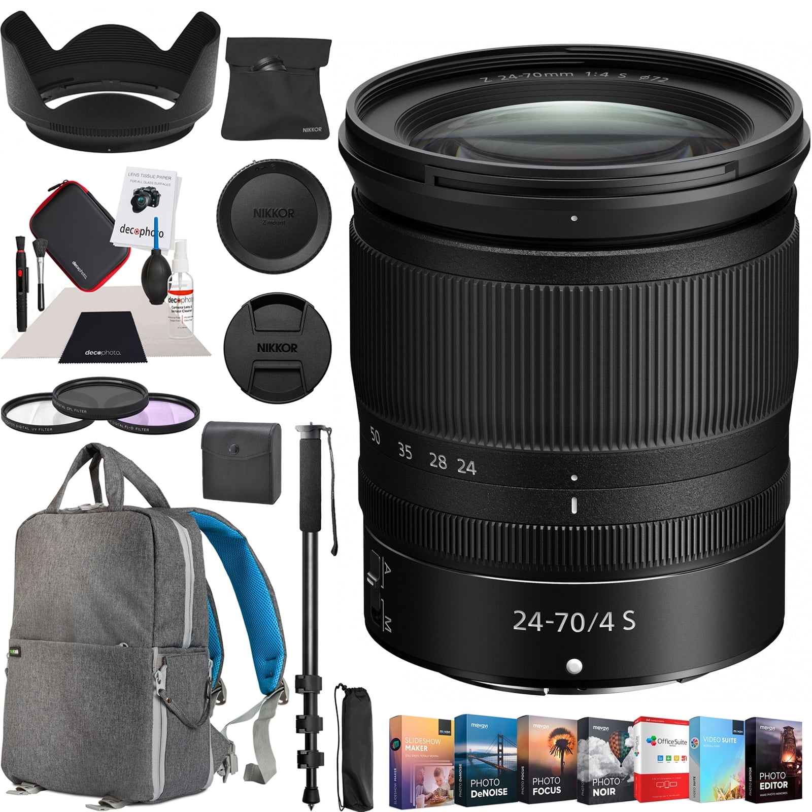 Nikon NIKKOR Z 24-70mm f/4 S Lens for Z Mount Mirrorless Camera 20072 ...