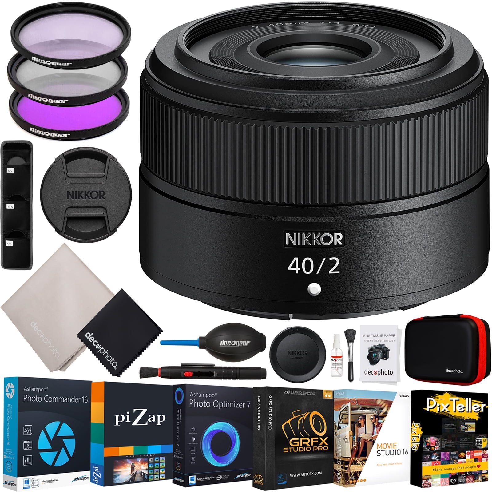 Nikon NIKKOR Z 40mm F2 Ultra-Compact Lens for Z-Mount Cameras with Deco ...