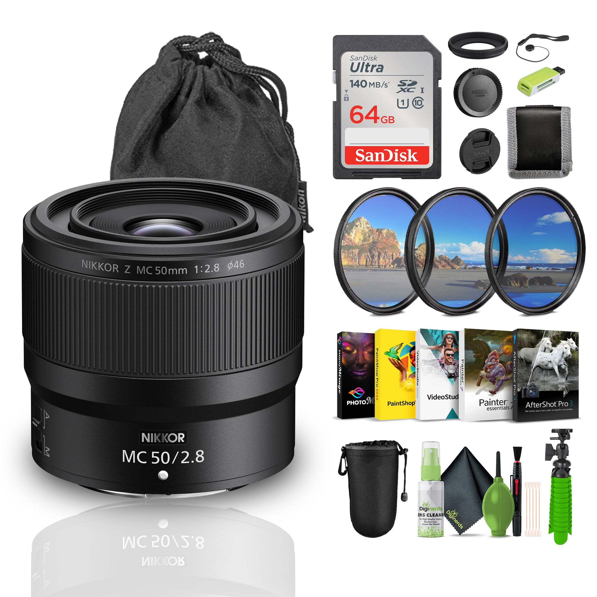 Nikon NIKKOR Z MC 50mm F/2.8 Compact Macro Lens + Memory Card Wallet ...