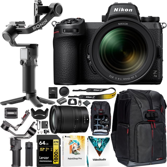 Nikon Z 7II Full Frame Mirrorless Camera 4K FX + 24-70mm Lens 1656 ...