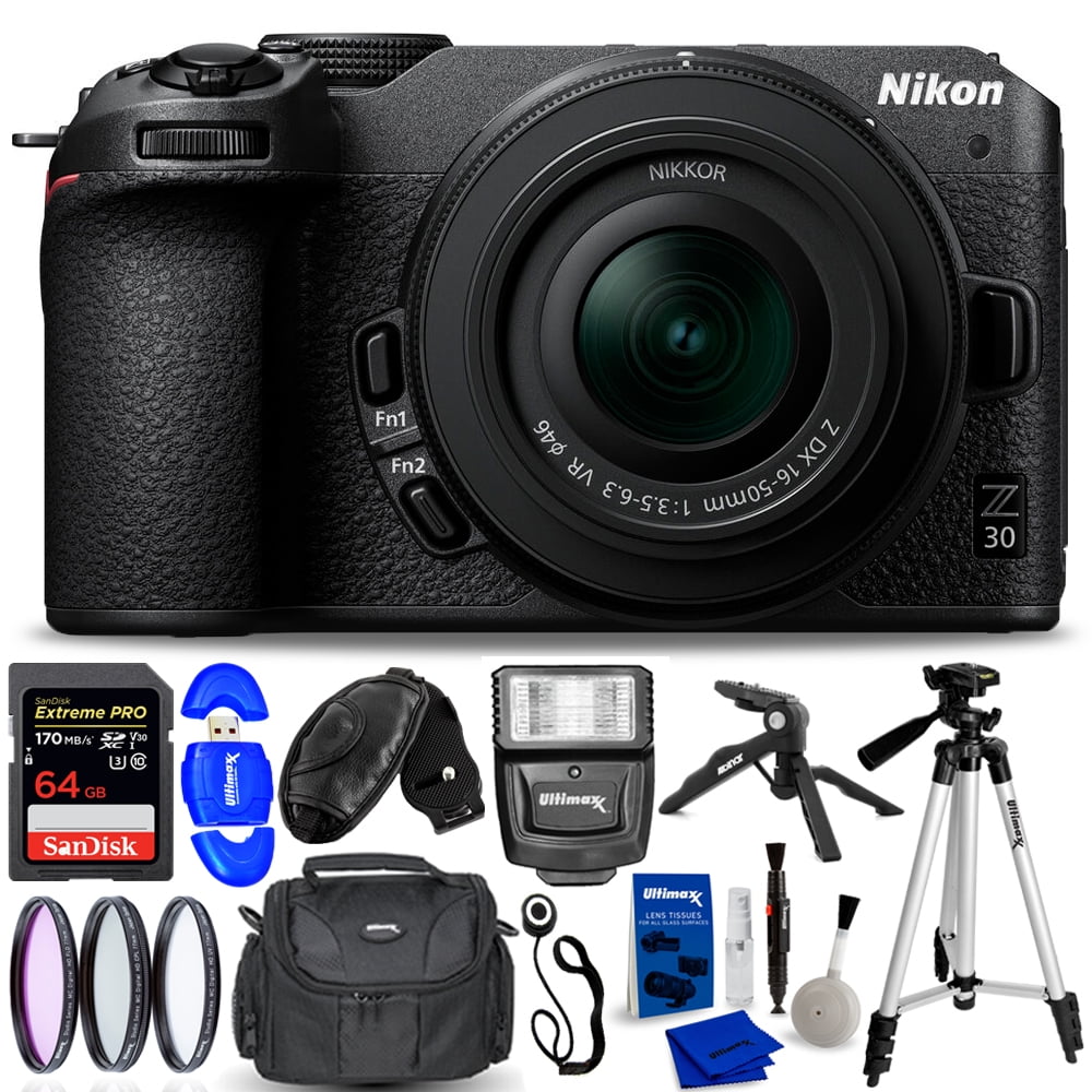 Nikon Z30 Mirrorless Camera with 16-50mm Lens 1749 - 10PC Accessory ...