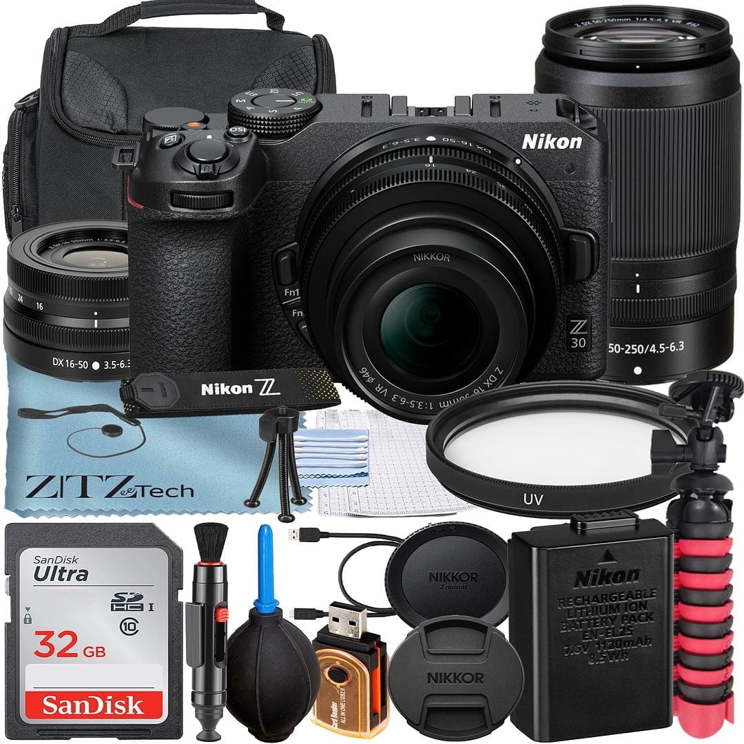 Nikon Z30 Mirrorless Camera with NIKKOR 16-50mm + DX 50-250mm Zoom Lens ...