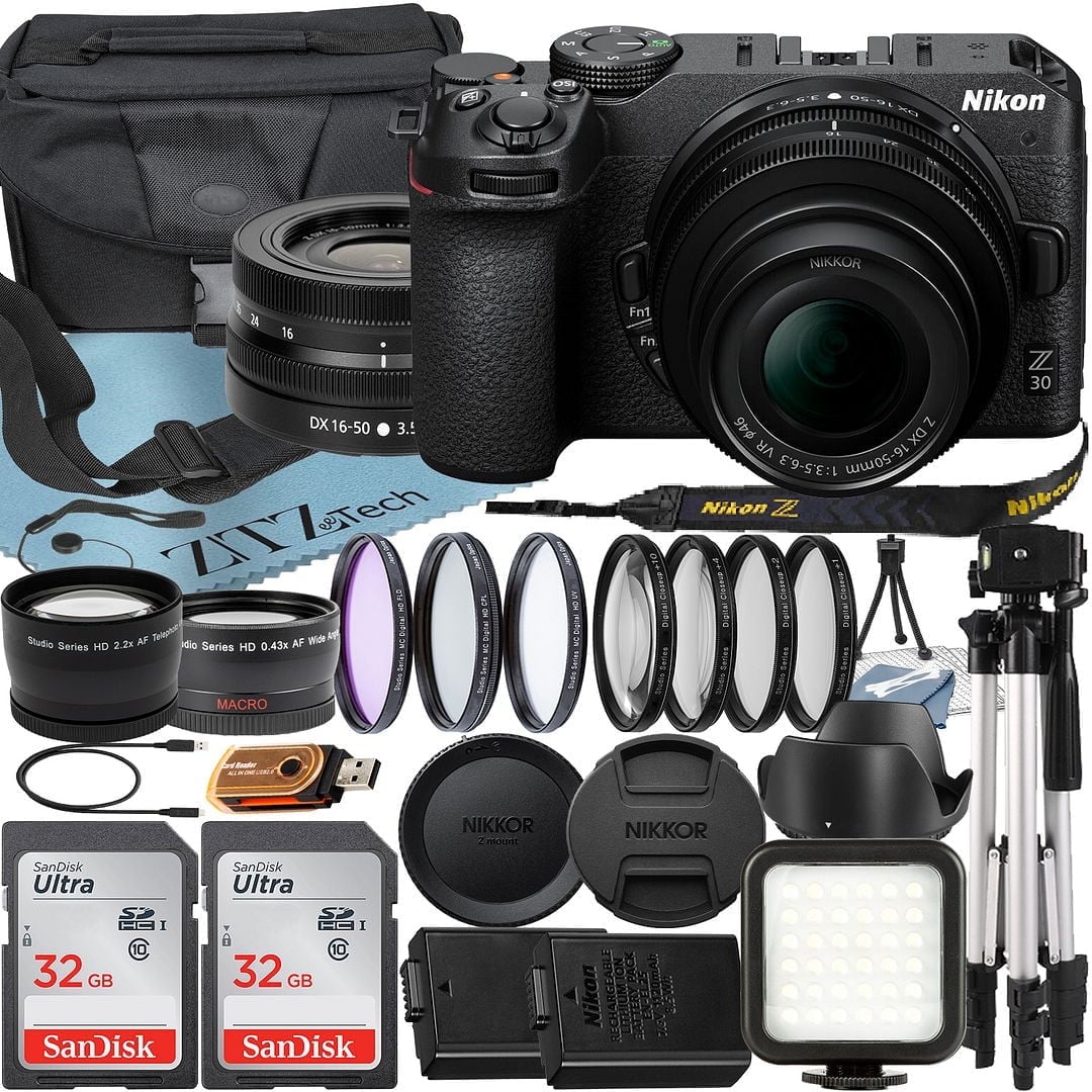 Nikon Z30 Mirrorless Camera with NIKKOR Z DX 16-50mm VR Zoom Lens ...