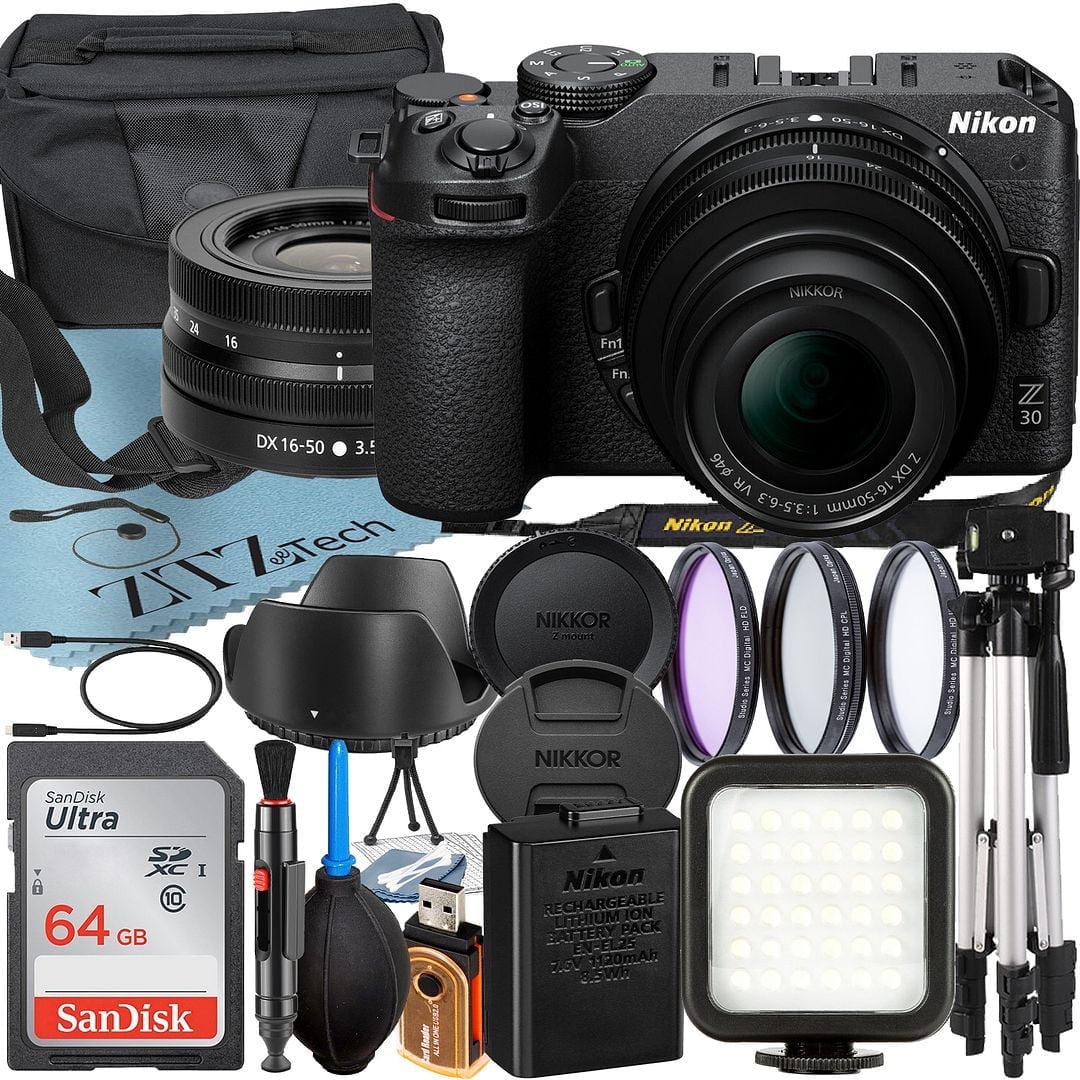 Nikon Z30 Mirrorless Camera with NIKKOR Z DX 16-50mm VR Zoom Lens ...