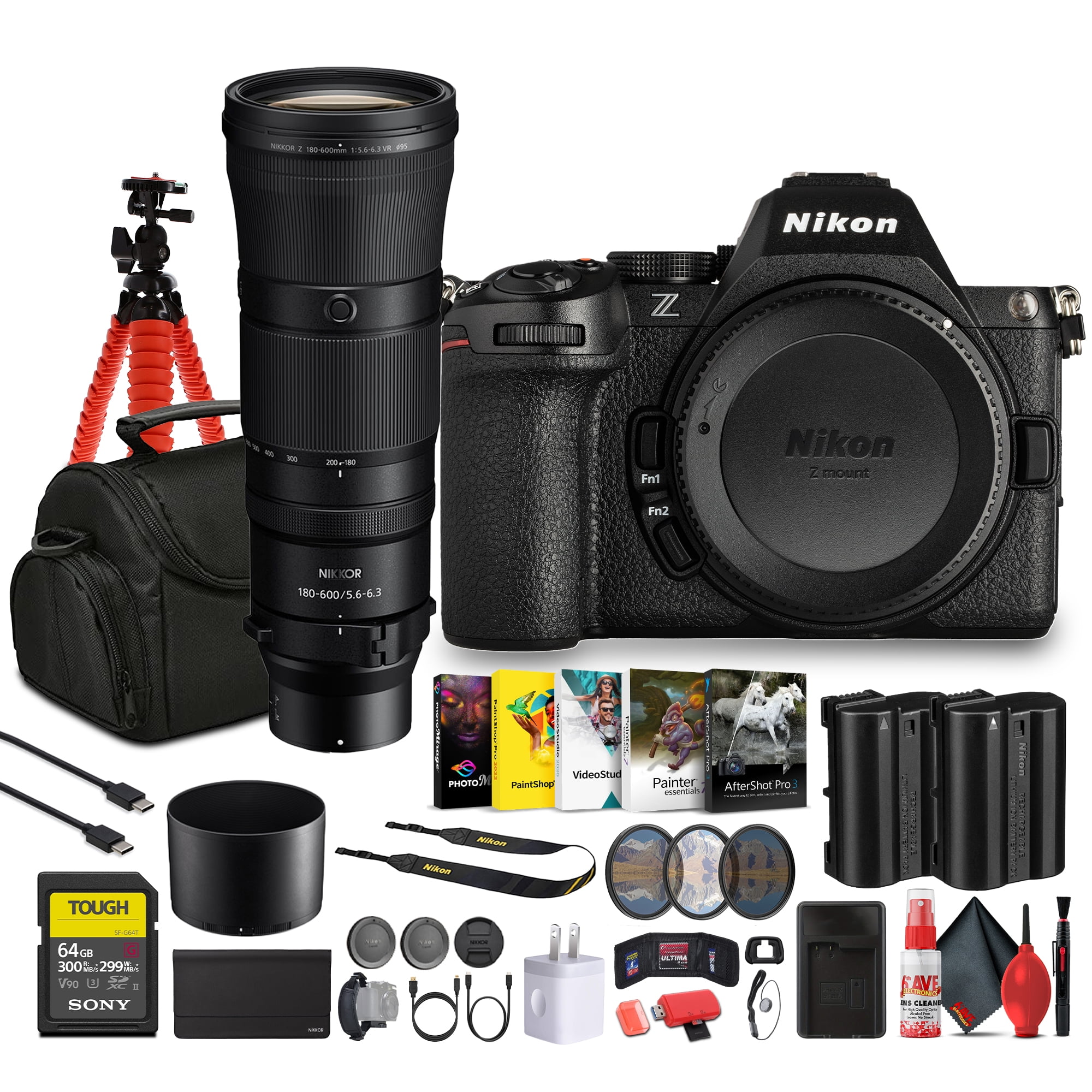 Nikon Z5 II Mirrorless Camera 24.5MP Full Frame Bundle 180-600mm Lens ...