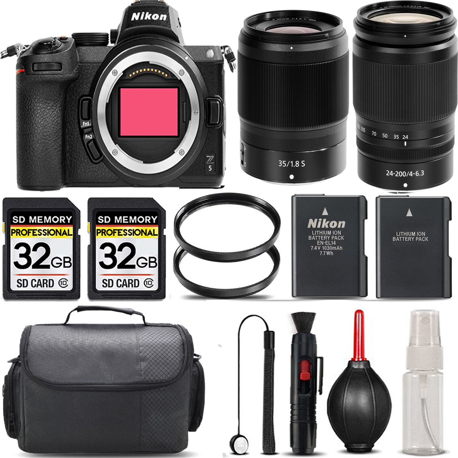 Nikon Z5 Mirrorless with 24-200mm f/4-6.3 VR Lens + 35mm f/1.8 S Lens ...