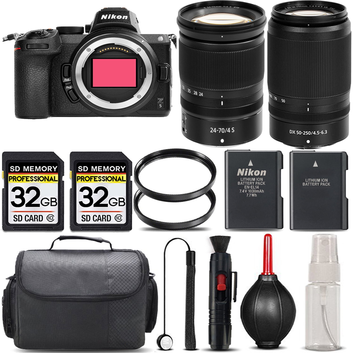 Nikon Z5 Mirrorless with 50-250mm f/4.5-6.3 VR Lens + 24-70mm f/4 S ...