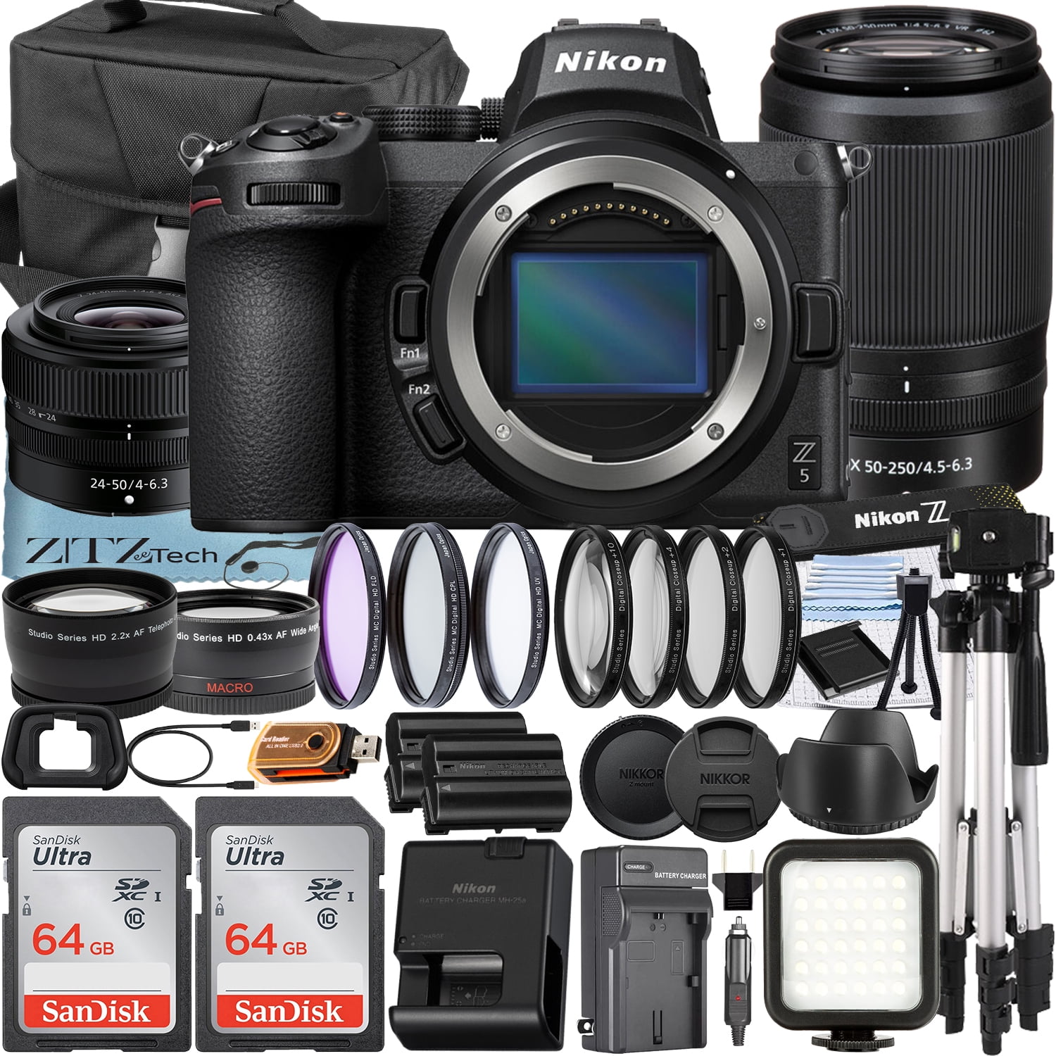Nikon Z5 Mirrorless Camera with NIKKOR Z 24-50mm + DX 50-250mm Zoom ...