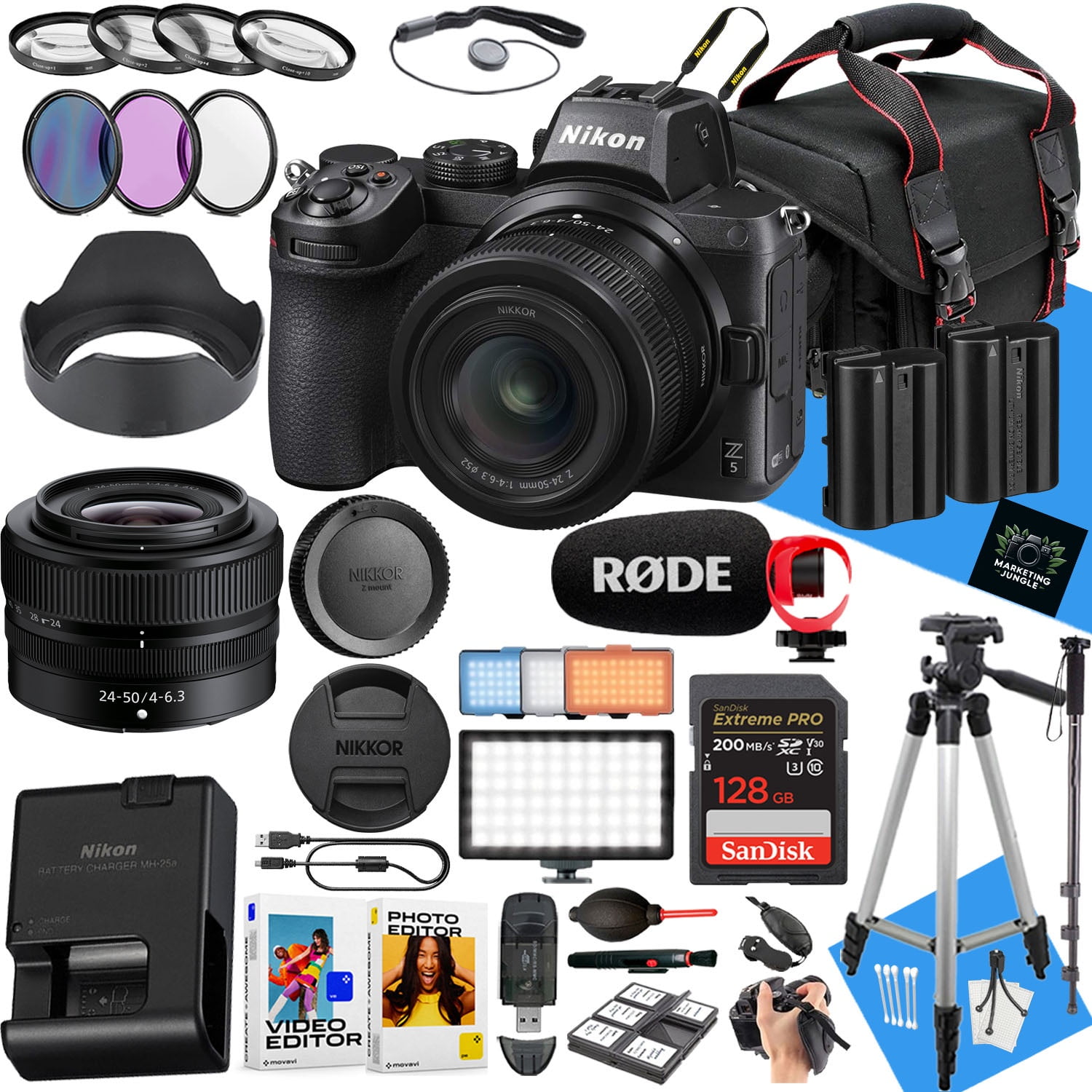 Nikon Z5 Mirrorless Camera with NIKKOR Z 24-50mm f/4-6.3 Lens + 128 GB ...