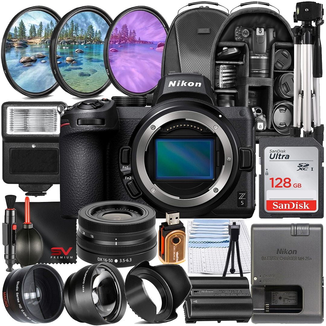 Nikon Z5 Mirrorless Camera with 16-50mm Lens + SanDisk 128GB Memory ...