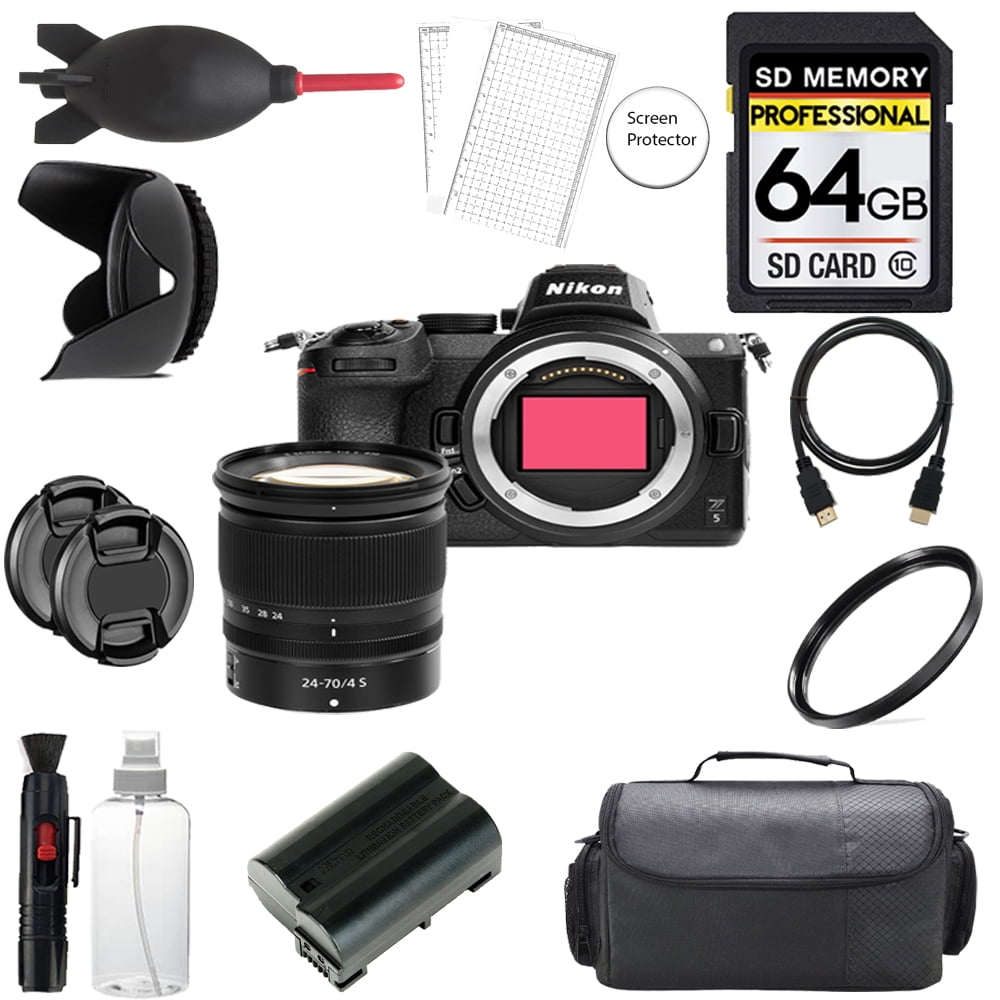 Nikon Z5 Mirrorless Camera with 24-70mm f/4 Lens+ 64GB + Bag+ UV Filter ...