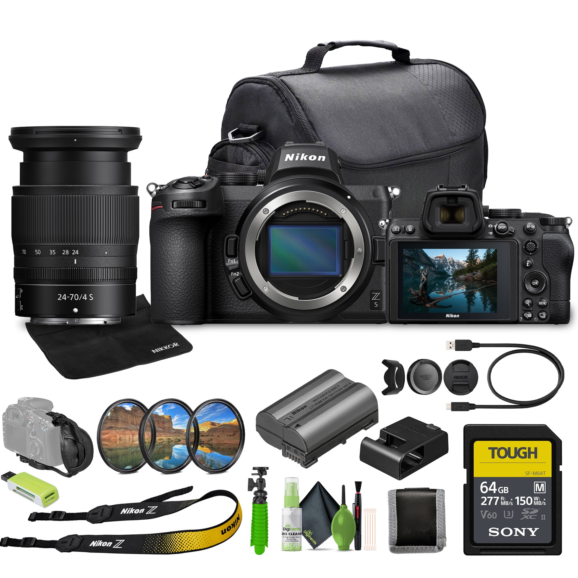 Nikon Z5 Mirrorless Full Frame Camera with 24-70mm F/4 Lens Kit ...