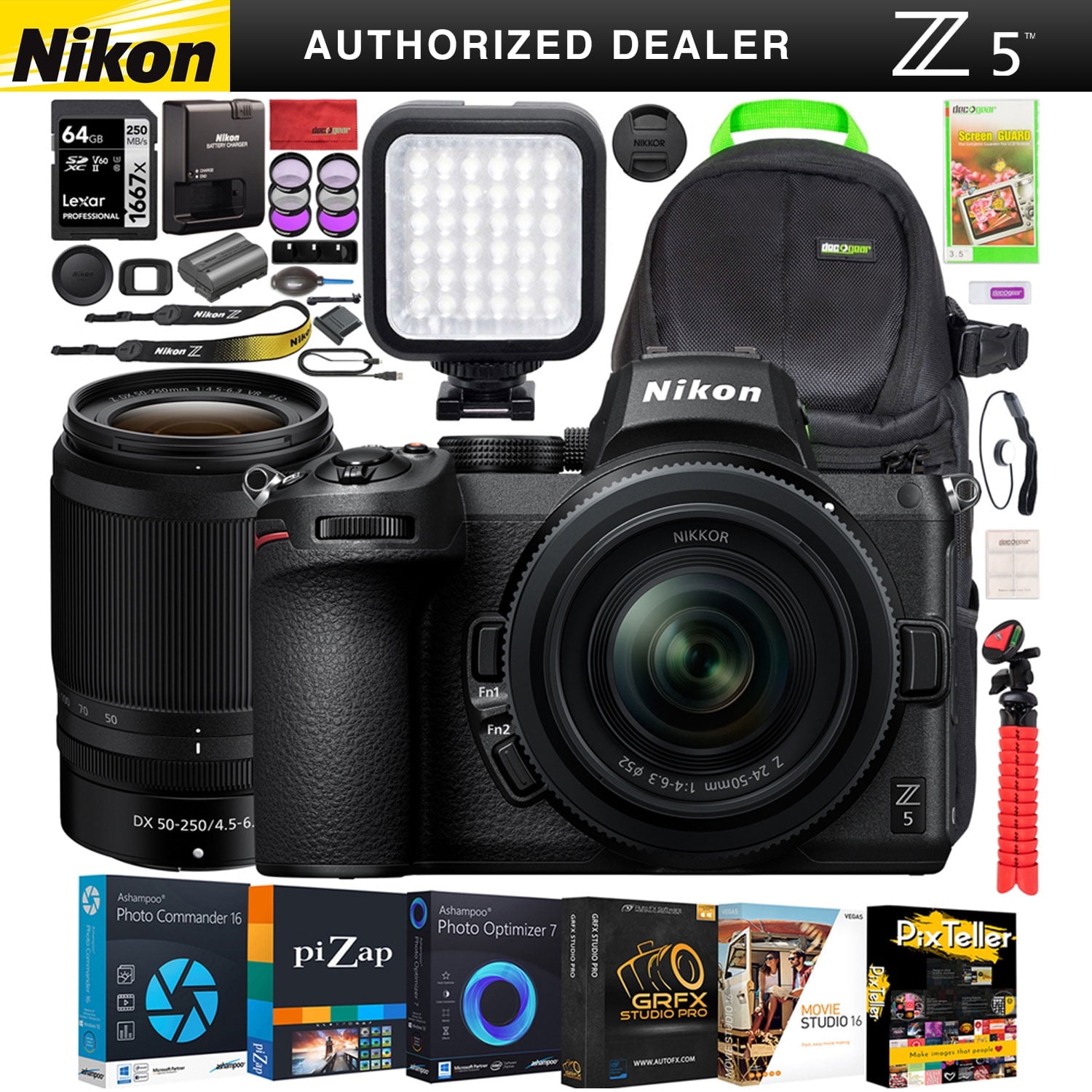 Nikon Z5 Mirrorless Full Frame FX Camera 2 Lens Kit with 24-50mm f/4-6. ...