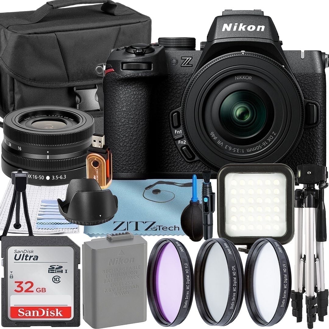 Nikon Z50 II Mirrorless Camera with NIKKOR Z DX (16-50mm) Lens and 32GB ...