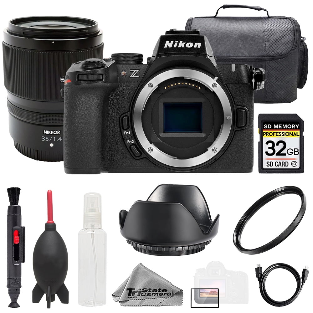 Nikon Z50 II + Z 35mm f/1.4 Lens +32GB + Bag+ UV Filter- Basic Kit (International Version ...