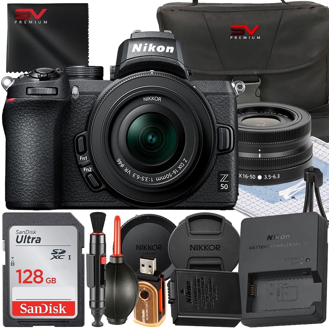 Nikon Z50 Mirrorless Camera + SanDisk 128GB Memory Card + Highspeed ...