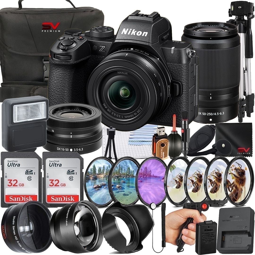 Nikon Z50 Mirrorless Camera with 50-250mm Lens + SanDisk 32GB Memory ...
