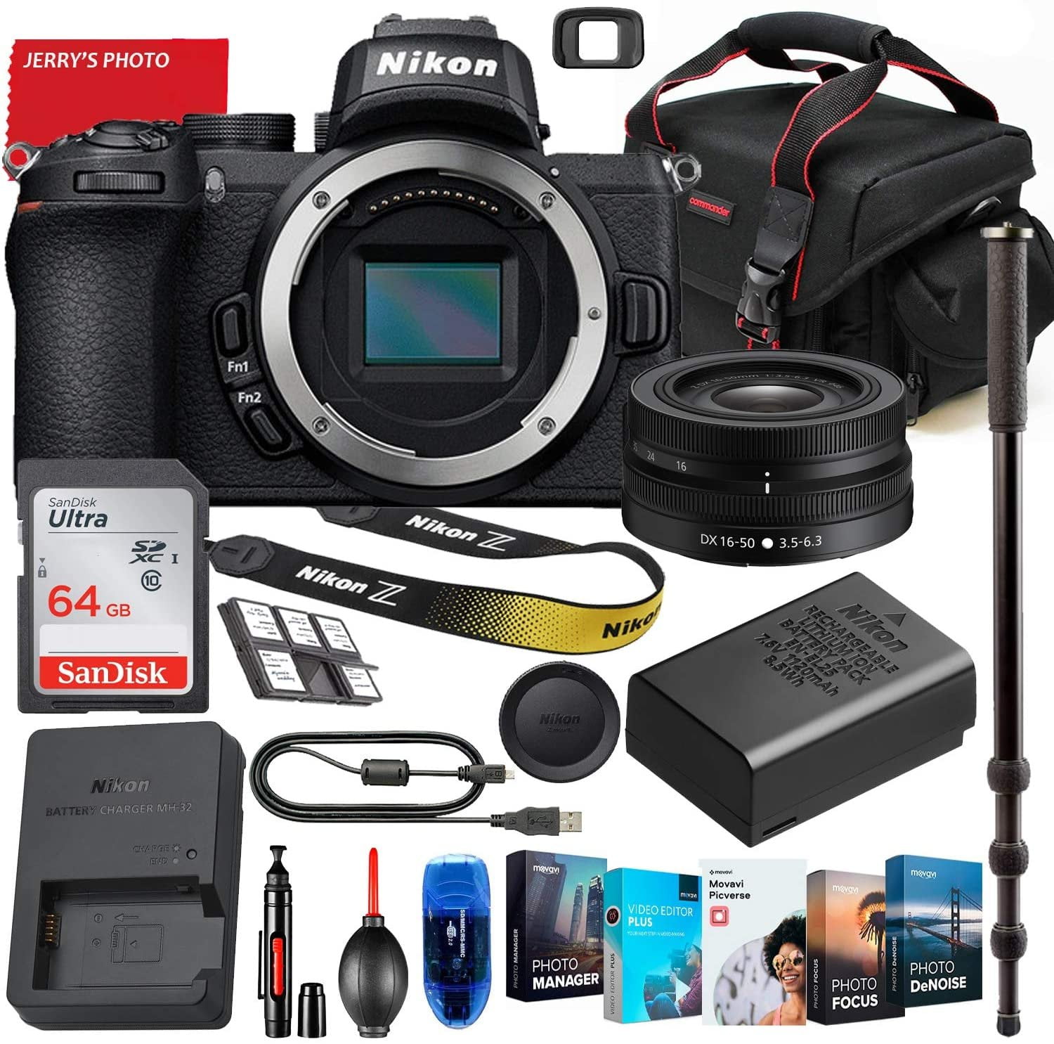 Nikon Z50 Mirrorless Digital Camera with Nikon Z DX 16-50mm Lens Bundle ...