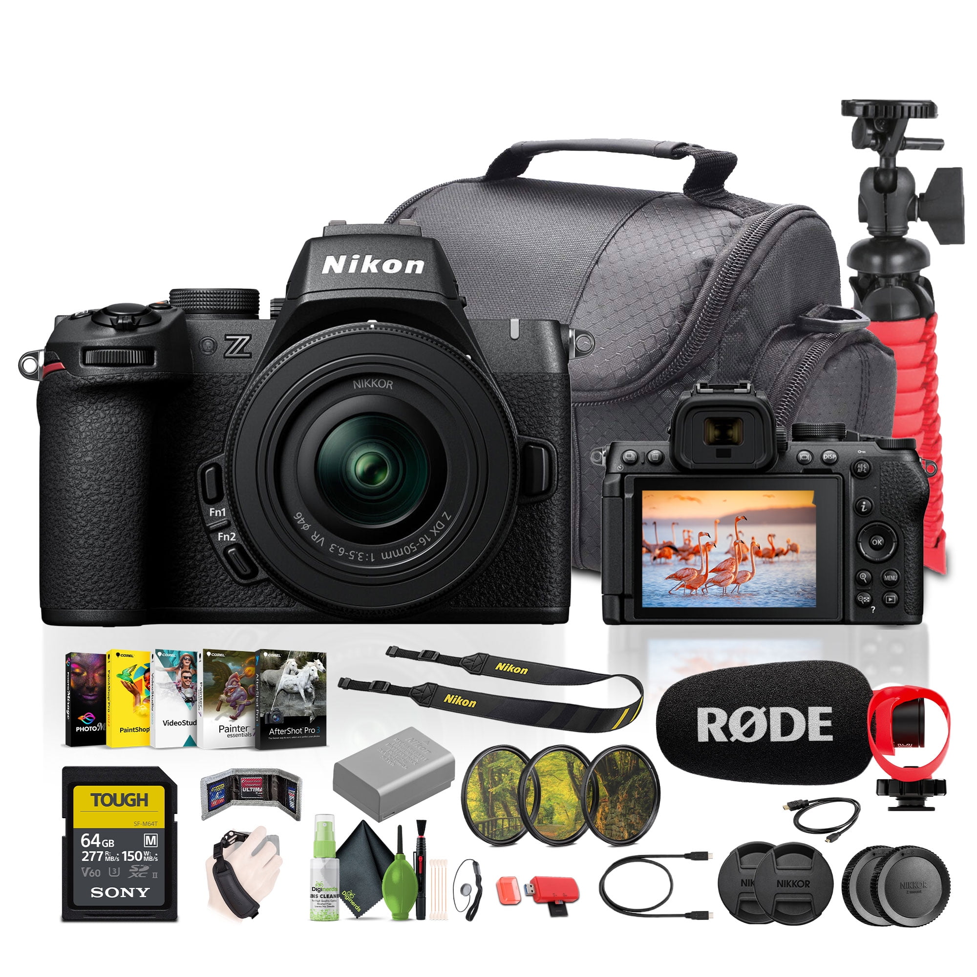 Nikon Z50II Mirrorless Camera+16-50mm Lens + Rode Microphone + Vlogging ...