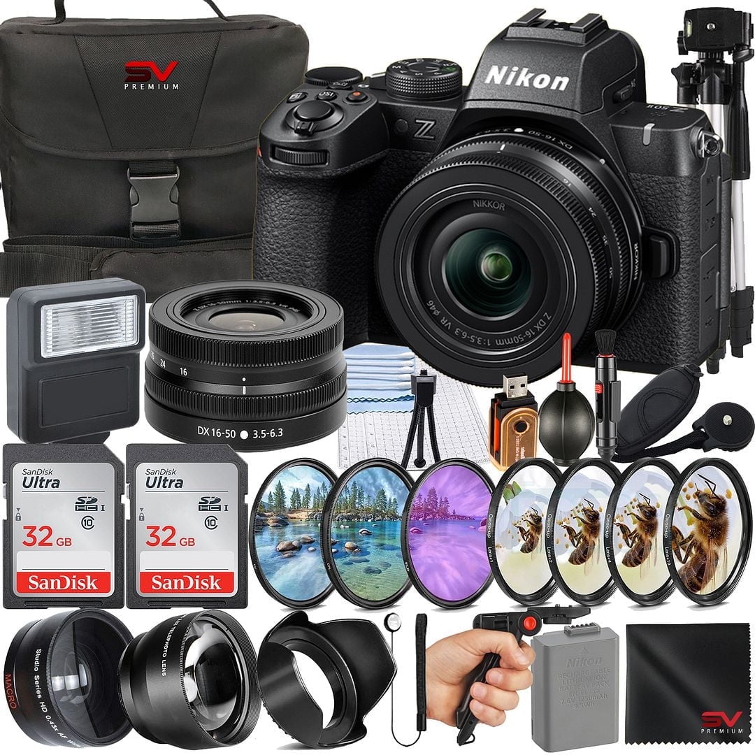 Nikon Z50 II Mirrorless Camera with 16-50mm Lens + SanDisk 32GB Memory ...
