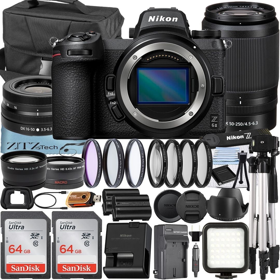 Nikon Z6 II Mirrorless Camera with NIKKOR 16-50mm + DX 50-250mm Zoom ...