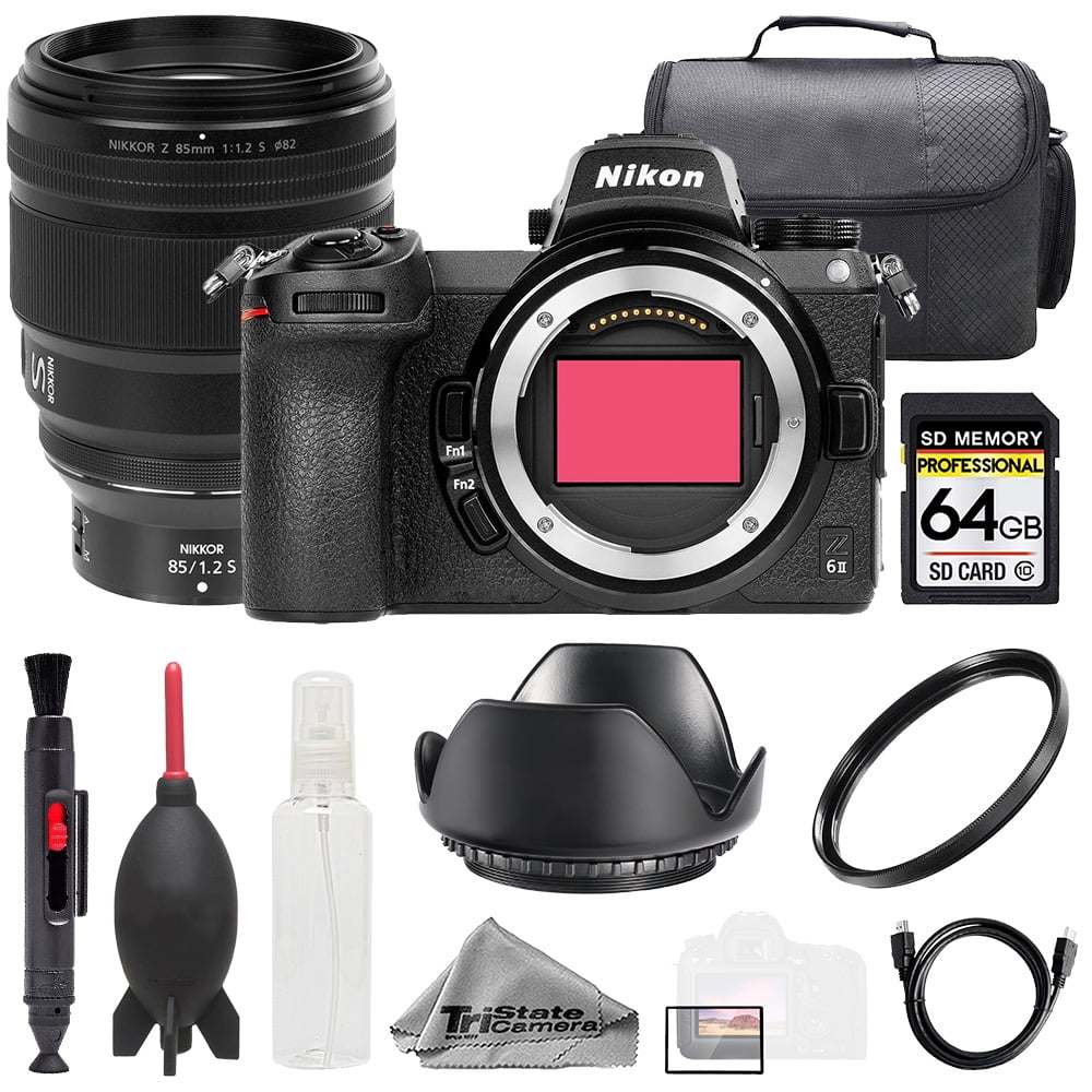 Nikon Z6 II + Z 85mm f/1.2 S Lens +64GB + Bag+ UV Filter- Basic Kit ...