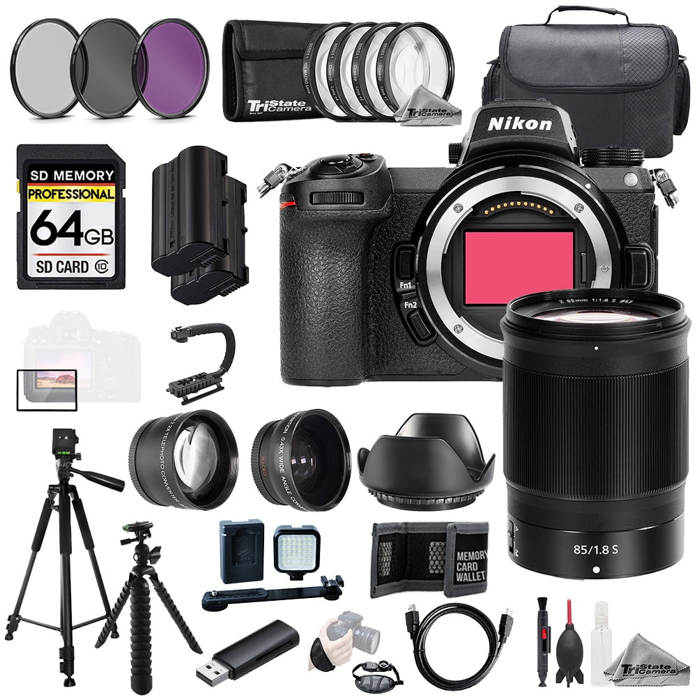 Nikon Z6 II + Z 85mm f/1.8 S Lens+64GB+Ext Bat+9 PC Filter-MEGA Kit ...