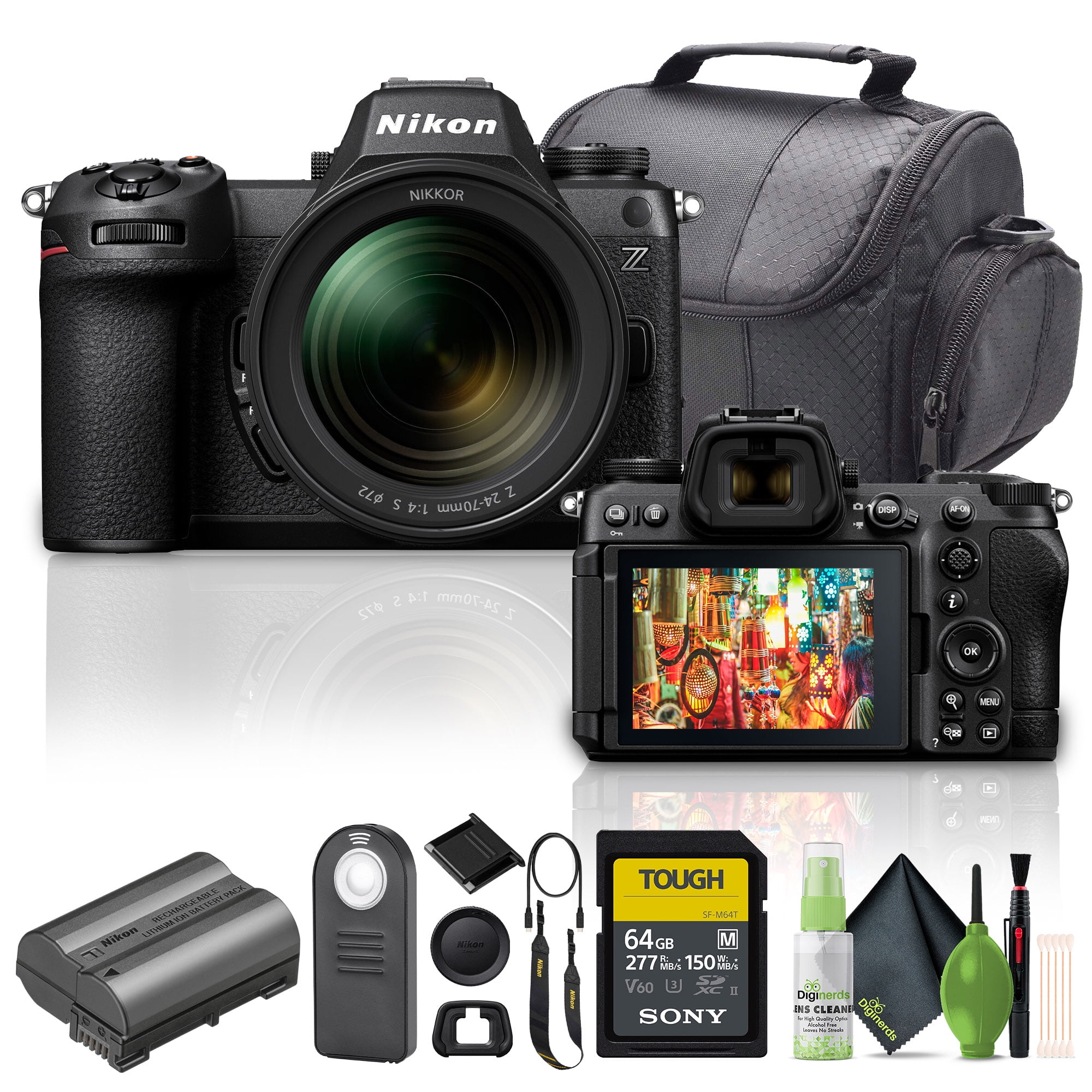 Nikon Z6 III Mirrorless Camera with 24-70mm F/4 S Lens Bundle with 64GB ...