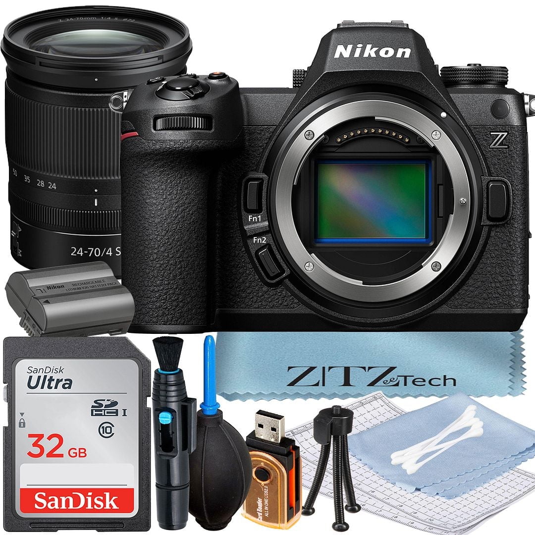 Nikon Z6 III Mirrorless Camera with NIKKOR Z 24-70mm Lens + 32GB SanDisk Memory Card + Cleaning ...