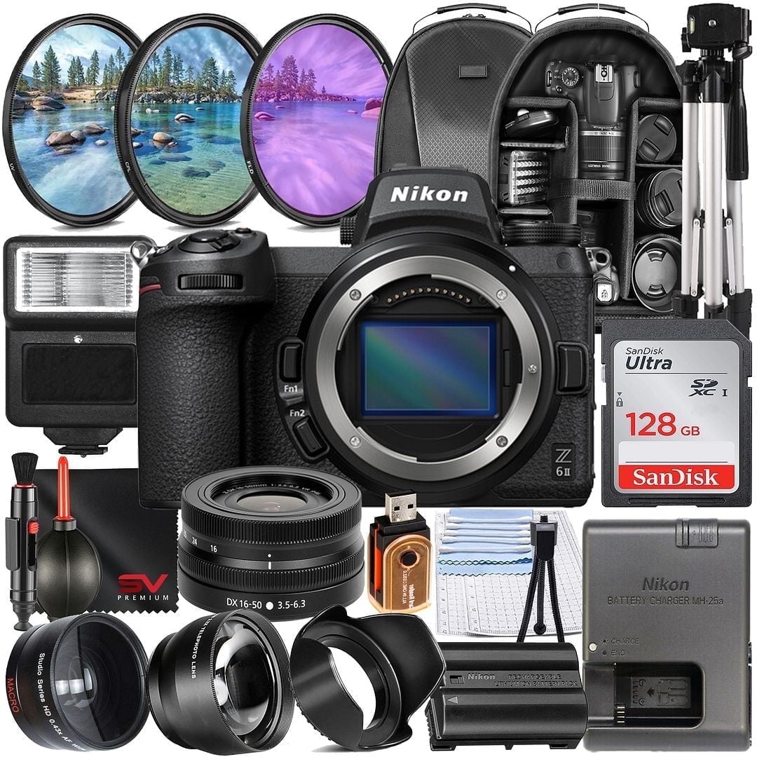Nikon Z6 Mark II Mirrorless Camera with 16-50mm Lens + SanDisk 128GB ...